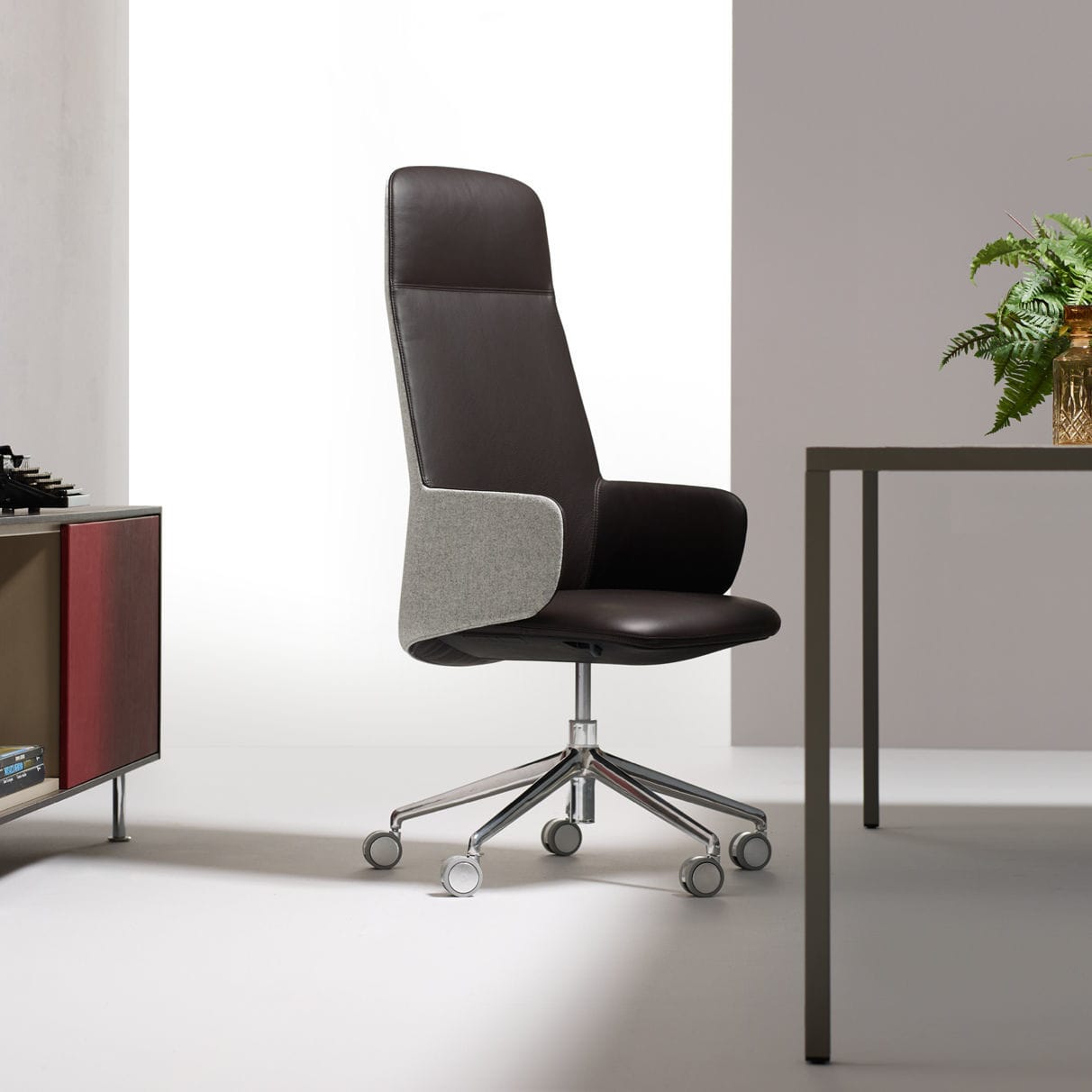 Moderner Chefsessel - LOOK - UFFICIO DESIGN ITALIA - Leder / Hochlehner ...
