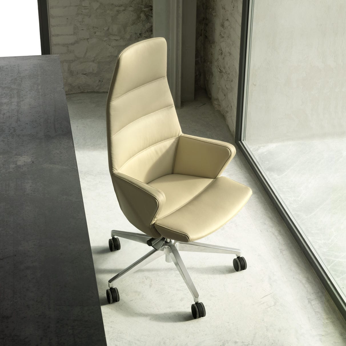Moderner Chefsessel - YES - UFFICIO DESIGN ITALIA - Leder / Stoff ...