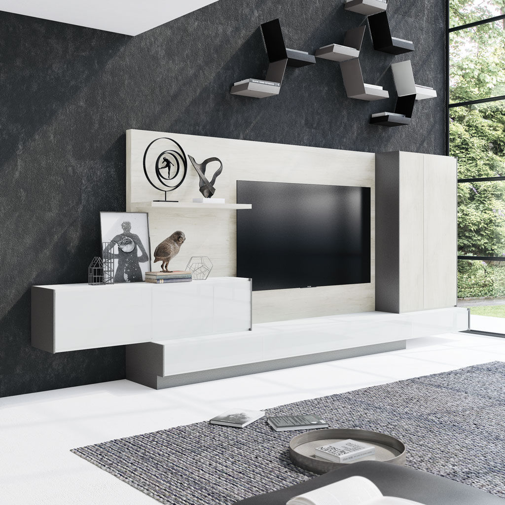 Moderne Wohnwand - PARMA 3 - Lagrama - Holz