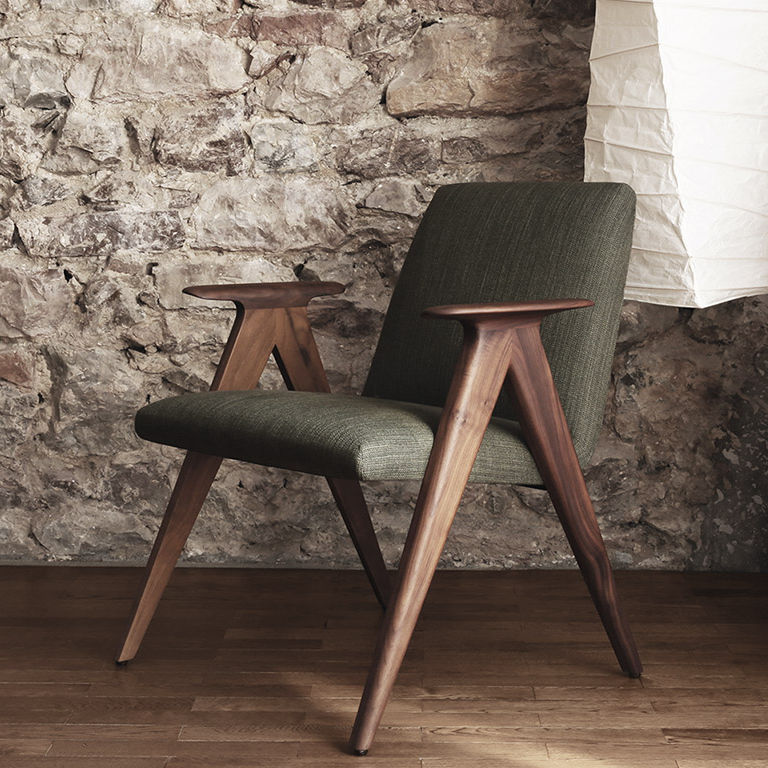 Moderner Sessel - LIBERA - STUA - Stoff / Leder / Holz