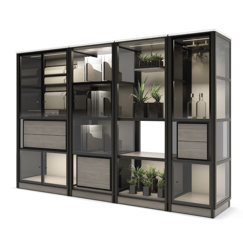 Moderne Vitrine - DOMUS - GIORGETTI - Glas / Metall / Aluminium