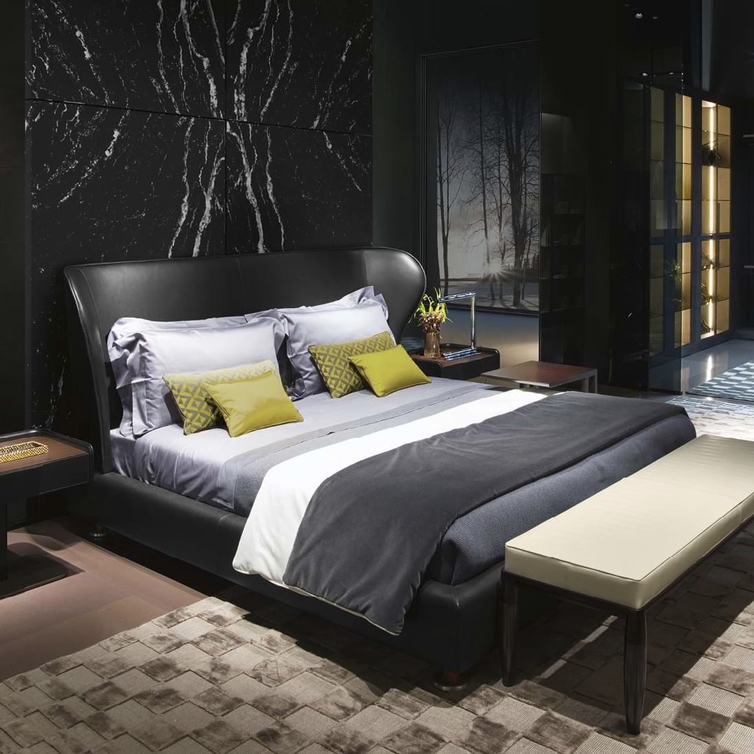 Doppelbett - REA - GIORGETTI - modern / Polster / Kopfteil