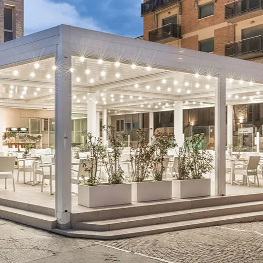 Selbsttragende Pergola - CAORLE - ITALY - Gibus SPA - Stahl / Stoff ...