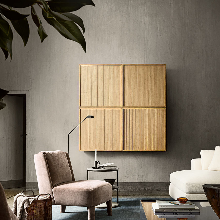 Hohes Sideboard - AMADEUS - MERIDIANI - mit hohen Beinen / wandmontiert ...