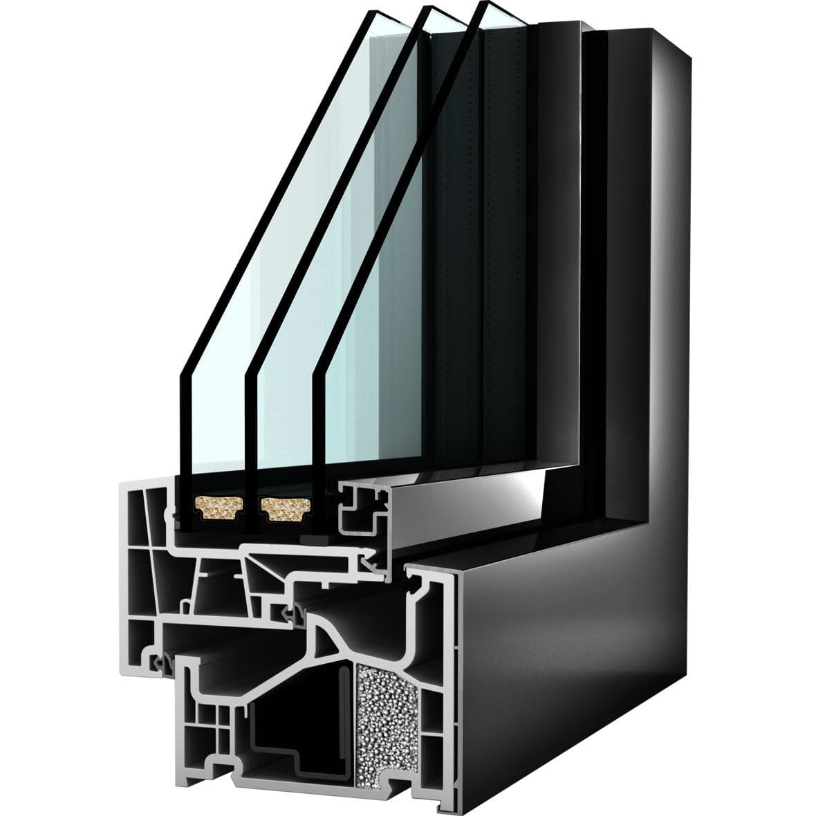 Aluminiumfenster - KF 510 - Internorm - PVC / Schiebe / feststehend