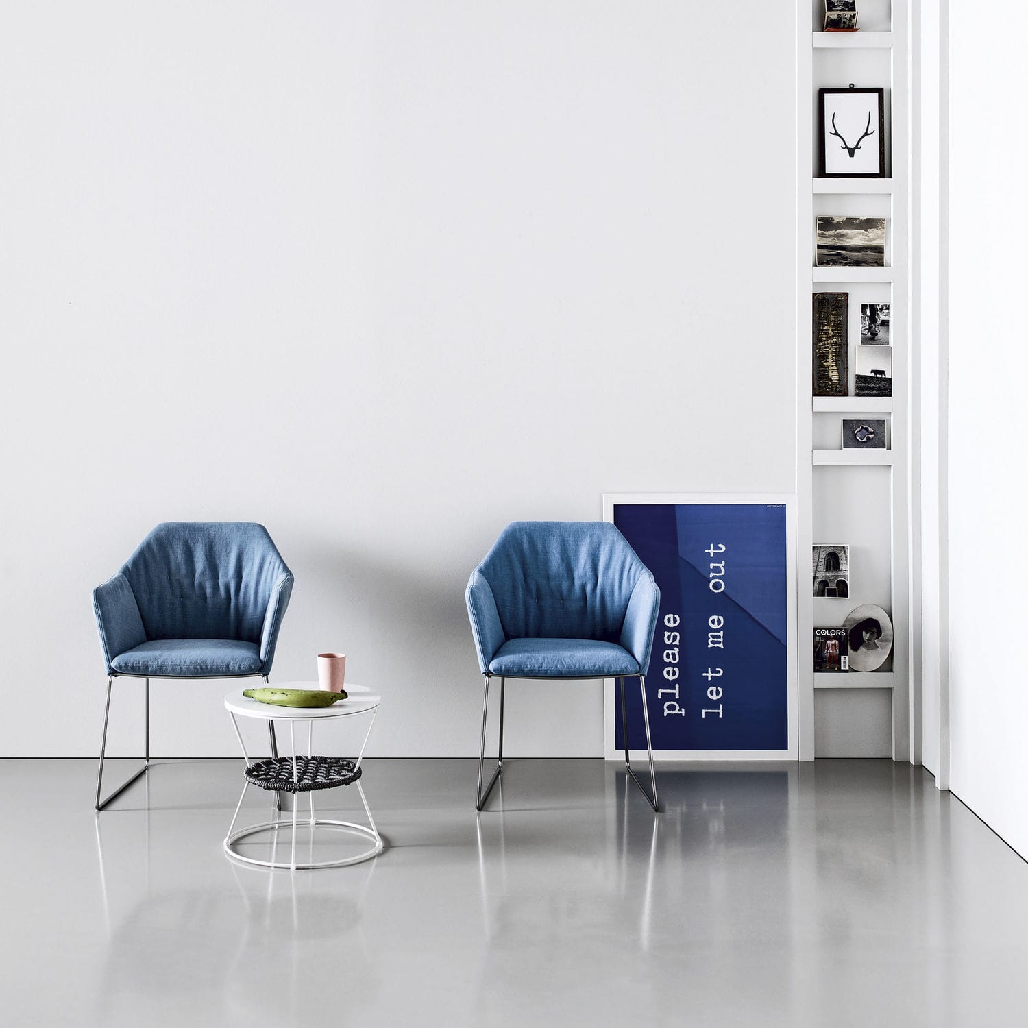 Moderner Esszimmerstuhl - NEW YORK - saba - Stoff / Gestell aus ...
