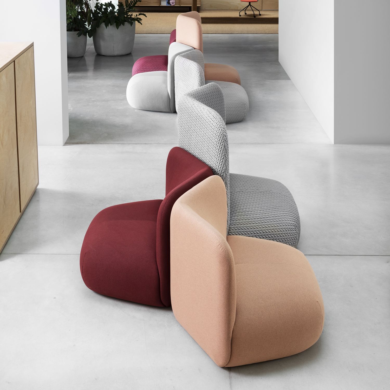 Moderner Kaminsessel - botera - miniforms - Stoff / modular / mit hoher ...