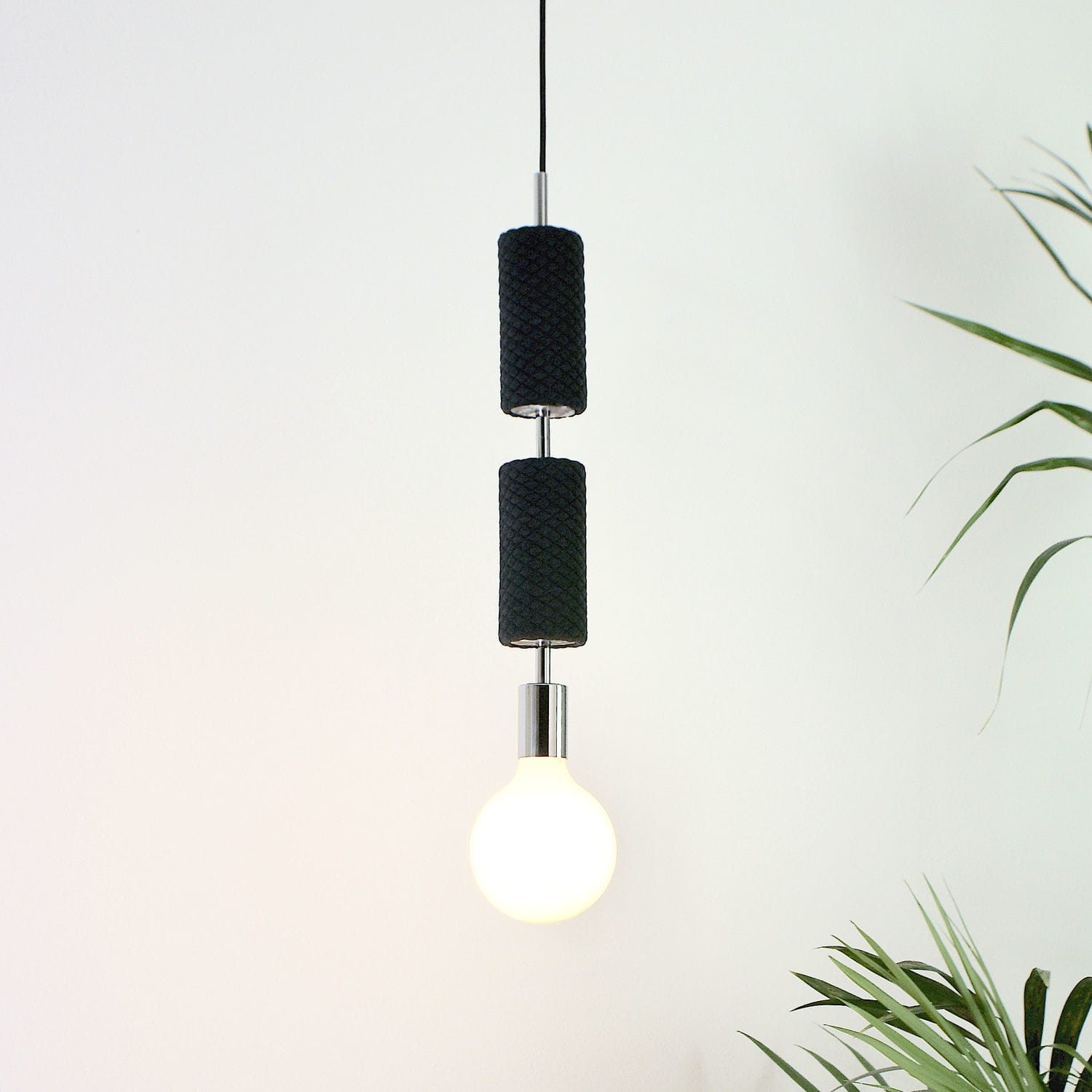 Hängelampe - SLICES_mosaic - neo - Metall / Stoff / Keramik