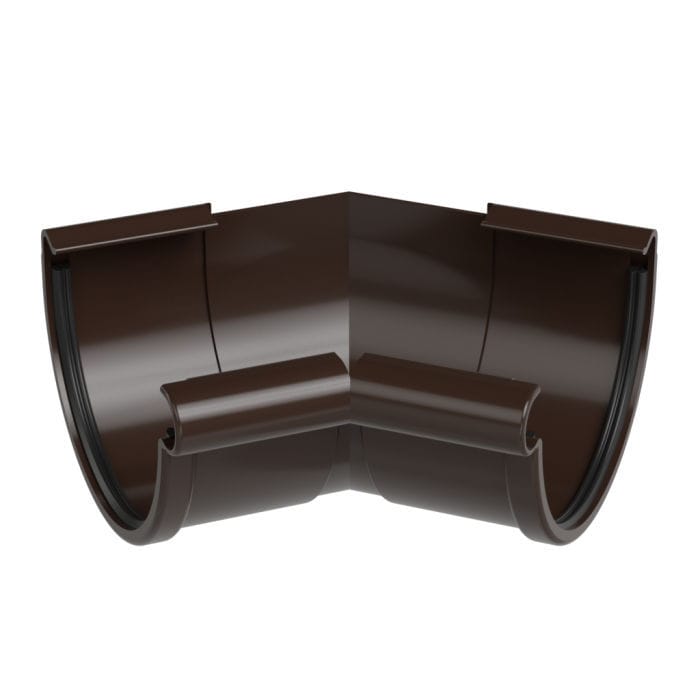 PVC-Regenrinne - RE090-_-LW135 - GALECO - halbrund / für Eckeinbau