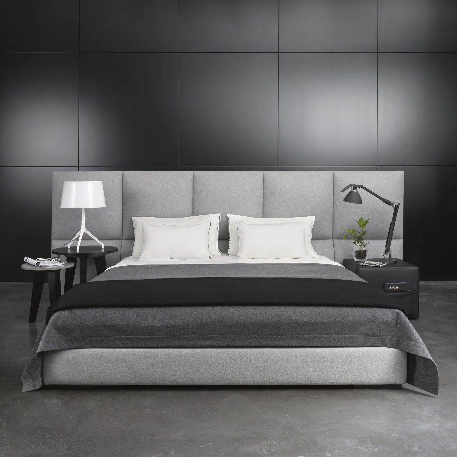 Doppelbett - JAMES - Comforty - modern / Polster / gepolstertes Kopfteil