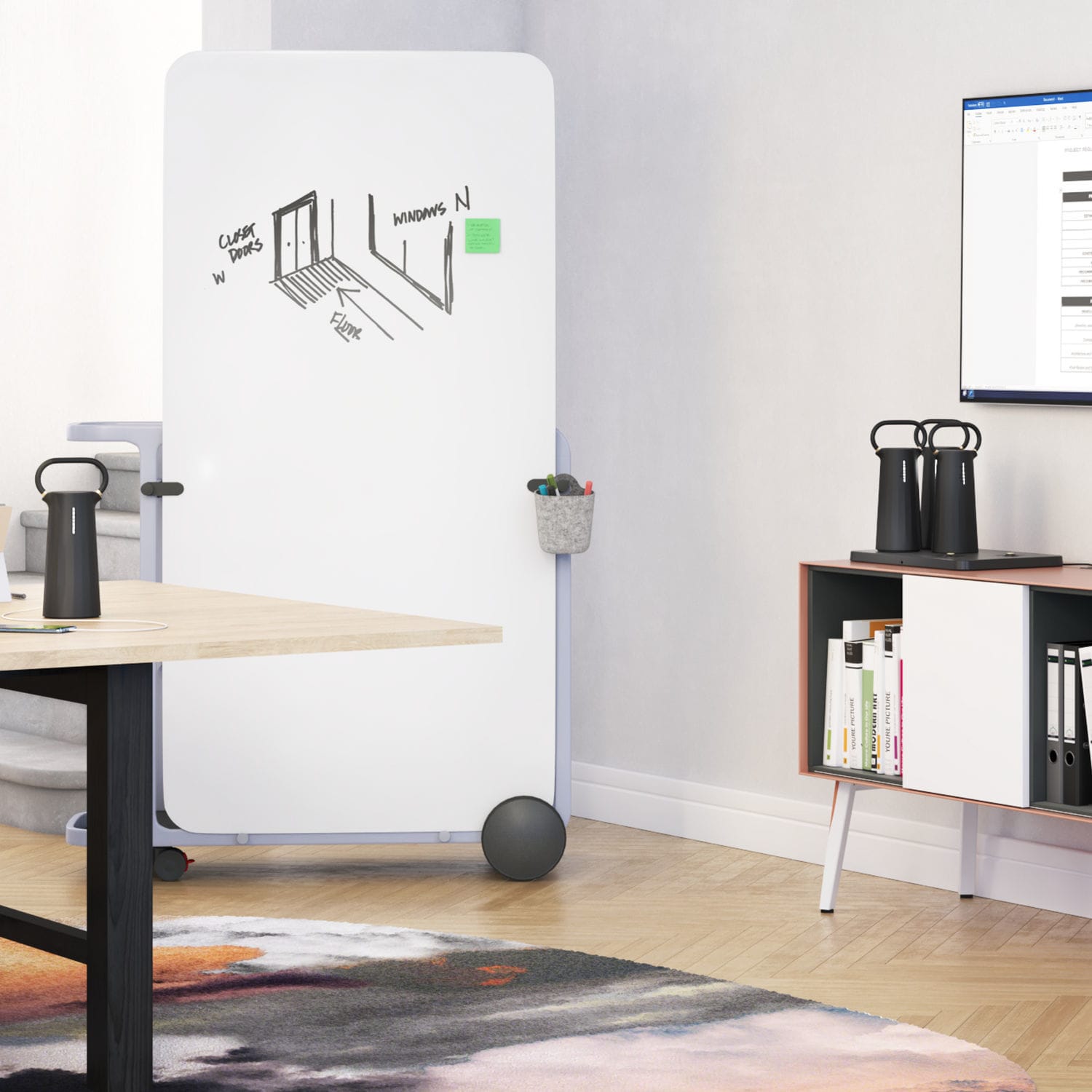 Whiteboard - STEELCASE FLEX - Steelcase - bodenstehend / wandmontiert ...