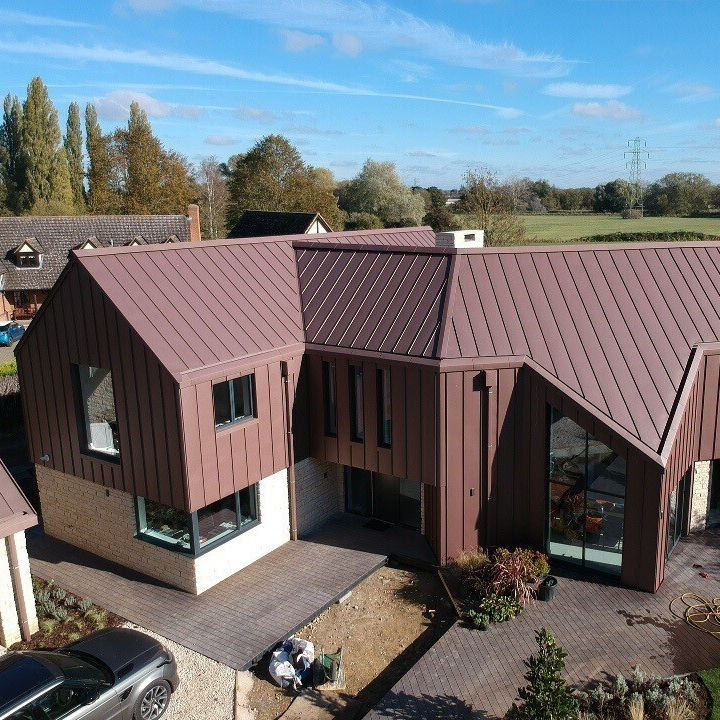 Zinkdach - elZinc RAINBOW® RED - ASTURIANA DE LAMINADOS - Schräg / Rund ...