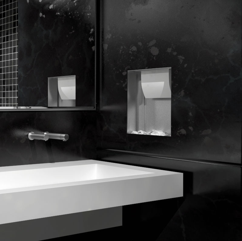 Einbau-Handtuchspender - T560 - Duten - Edelstahl / mit Abfallbehälter