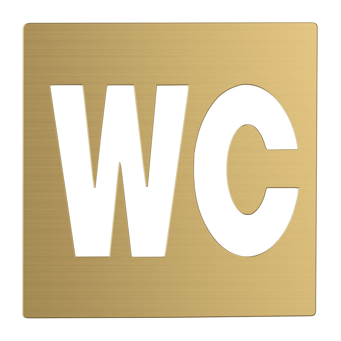 Tür-Piktogramm / Türen - A885-L - Duten - Edelstahl / zum Kleben / für sanitäre Anlagen