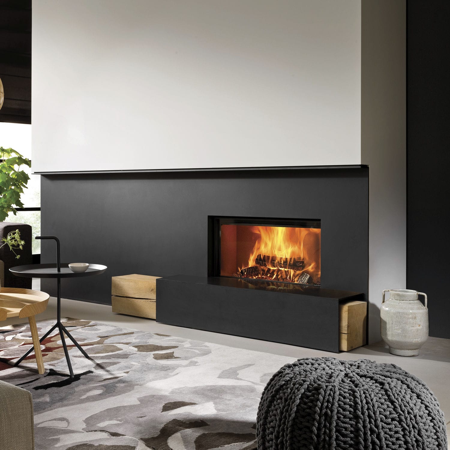 Holzkamin - W85/40F - Attika Feuer AG - Einbau / Einseitig ...