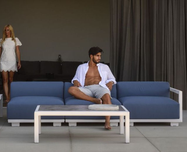 Modulsofa - VICTUS - 10Deka - für Garten / grau / braun