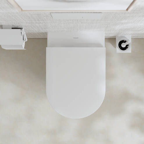 Wandhängendes WC - 61119450 - hansgrohe - Keramik / für Gewerbegebrauch ...