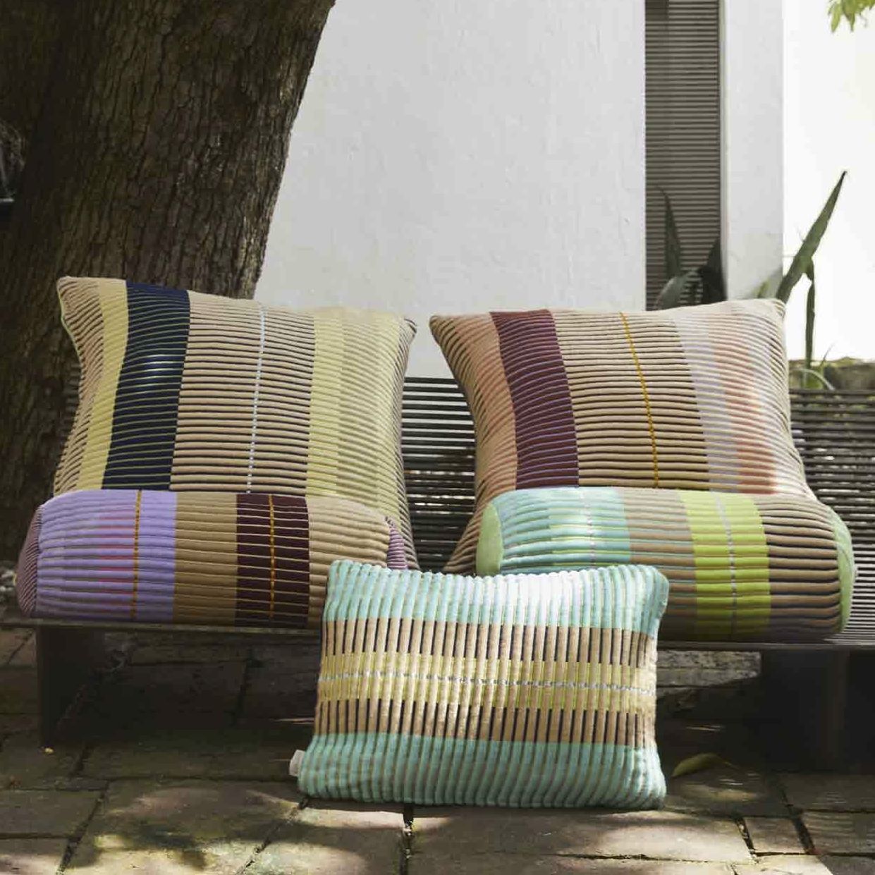 Rechteckiges Kissen - CHUMBES - Ames design - Streifenmuster / für ...