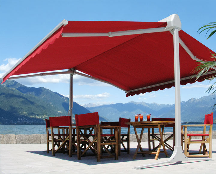 Freistehende Markise - LAVELERIA - motorisiert / rot