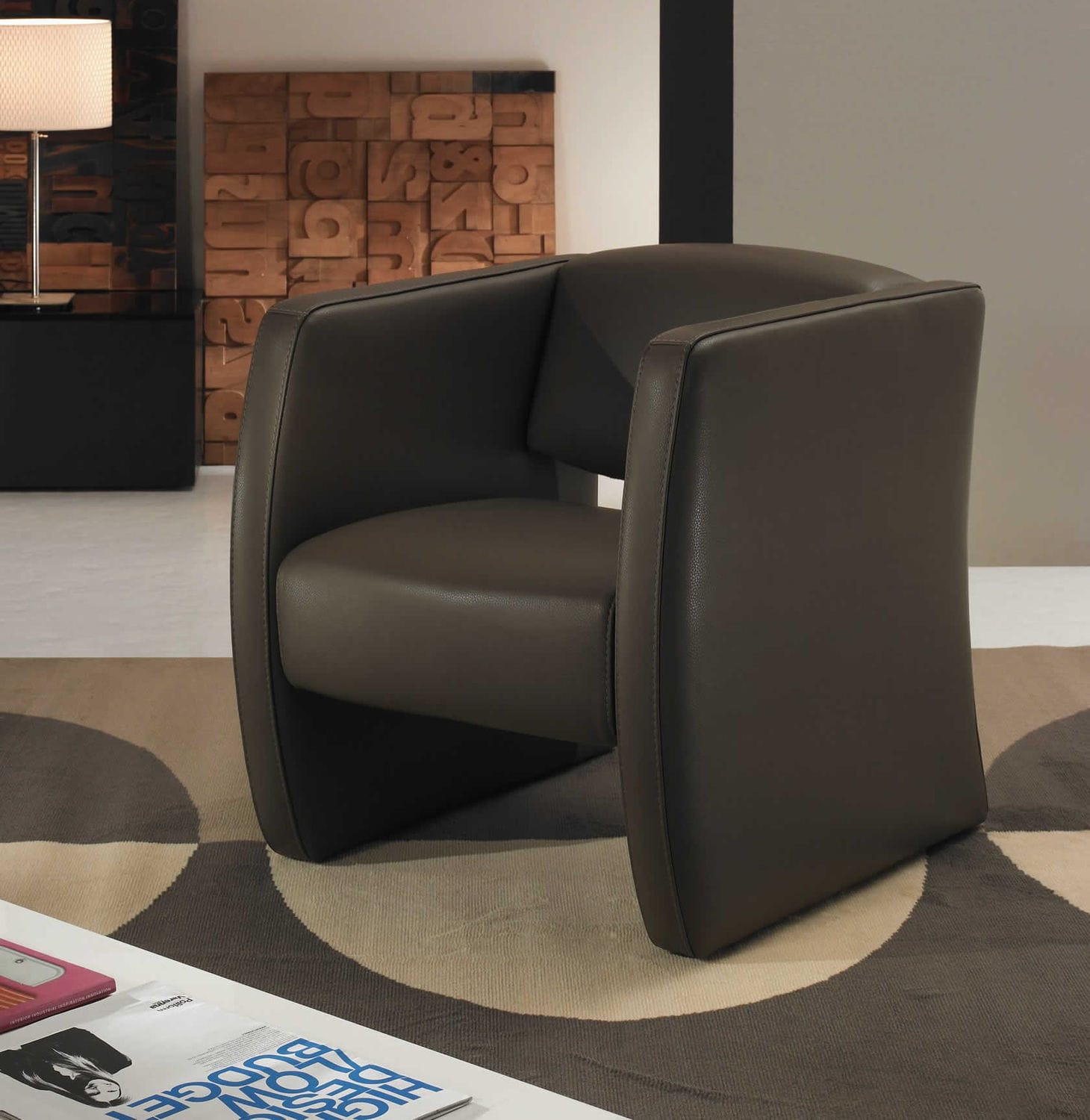 Moderner Sessel - ANABEL - Very Sofa - Leder / Stoff