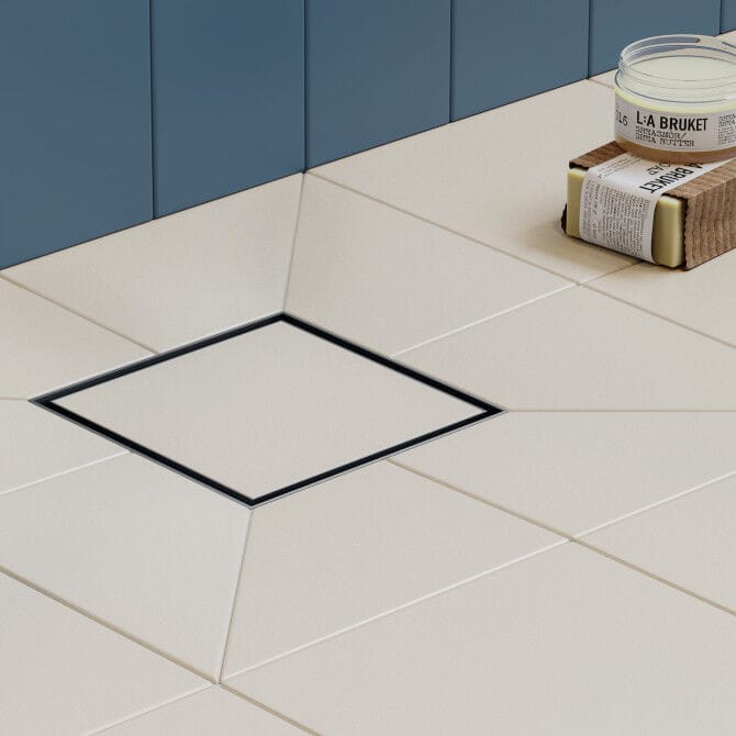 Duschabfluss / gebürsteter Edelstahl - AQUA QUATTRO - ESS Easy Drain