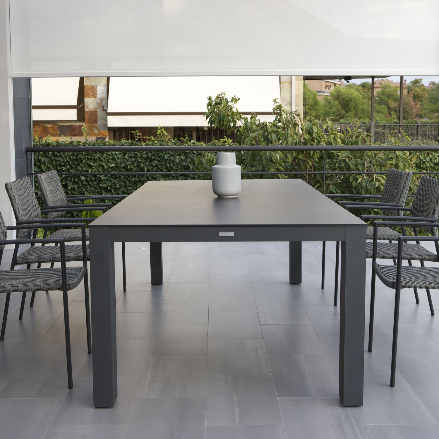 Moderner Esstisch - LUNCH 12 - GreenDesign - Aluminium / rechteckig ...
