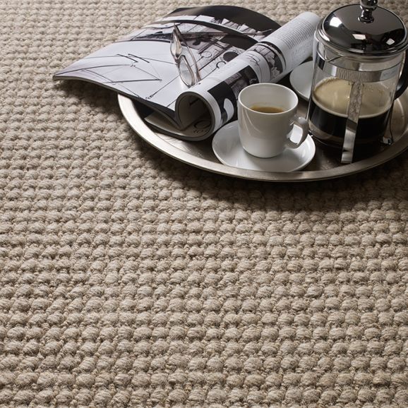 Moderner Teppich - OTTO - Jacaranda - einfarbig / Wolle / rechteckig