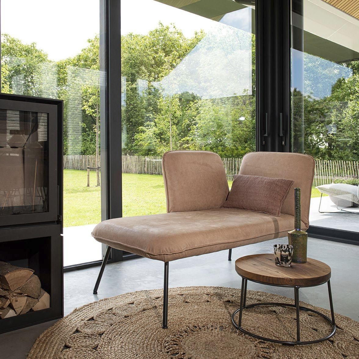 Moderne Récamiere - SHUFFLE - Jess - Leder / Stahl