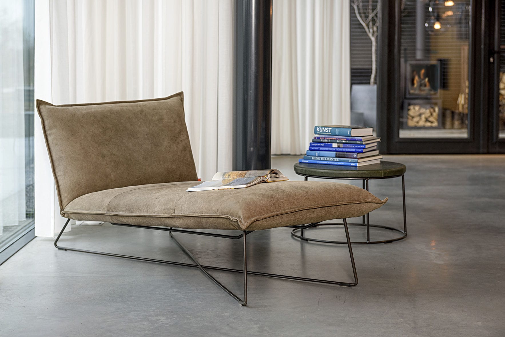 Moderne Liege - Earl - Jess - Stoff / Leder / Stahl