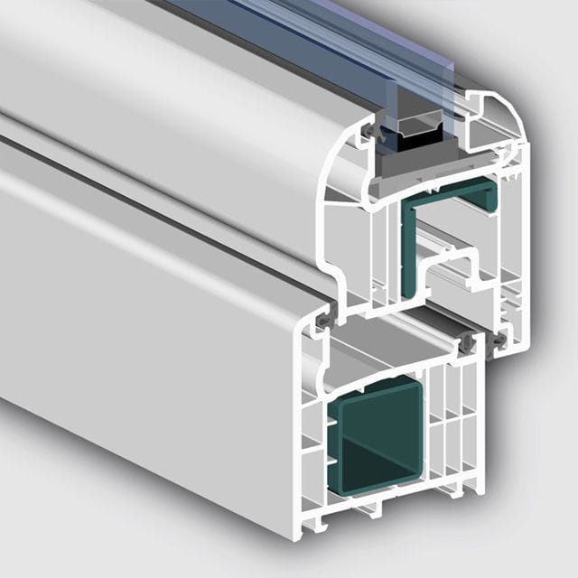 PVC-Fensterprofil - 7001 AD 5 - Roplasto - mit Wärmedämmung