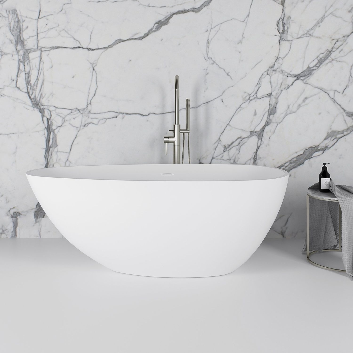 Ovale Badewanne - EGG SHELL MINI 1500 - Lusso Stone - freistehend ...