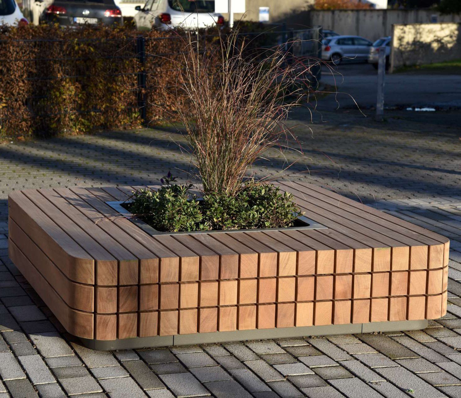 Bank für den öffentlichen Raum / Tropenholz - MODULO Green - CROSO FRANCE - modern / aus ...