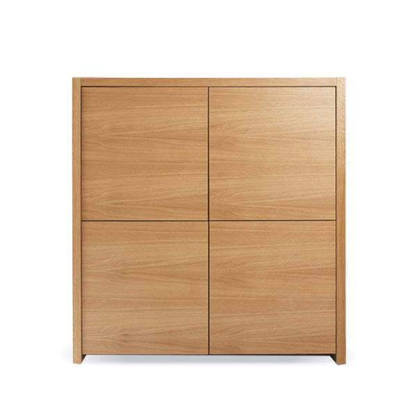 Hohes Sideboard - RIGA K4 - HEAVENS - modern / lackiertes Holz / Eiche