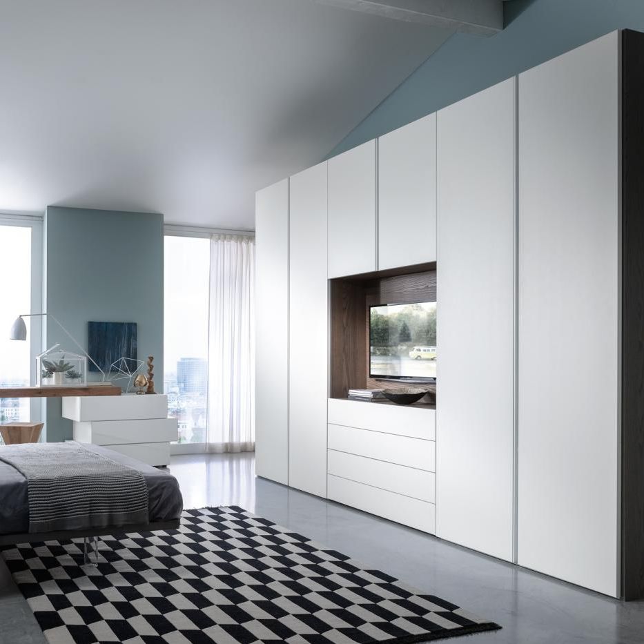 Moderner Kleiderschrank - COMP_ZY208 - Mobilgam - lackiertes Holz / mit ...