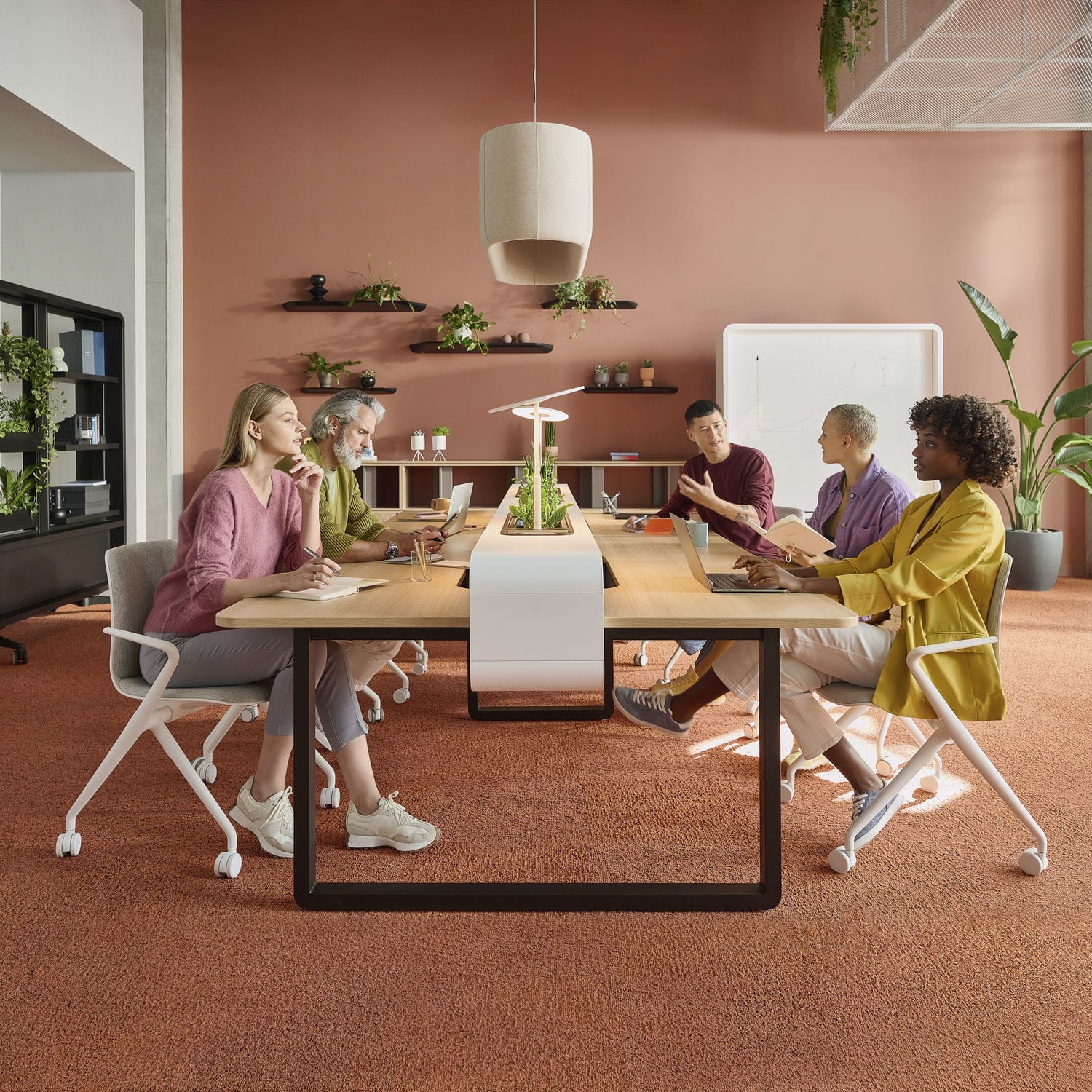 Arbeitstisch für 8 Personen - HushSpot - Mikomax Smart Office - modern ...