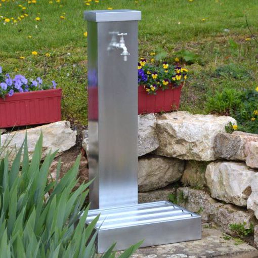 Garten-Springbrunnen - FREESIA - MISTERZINC - Zink / modern