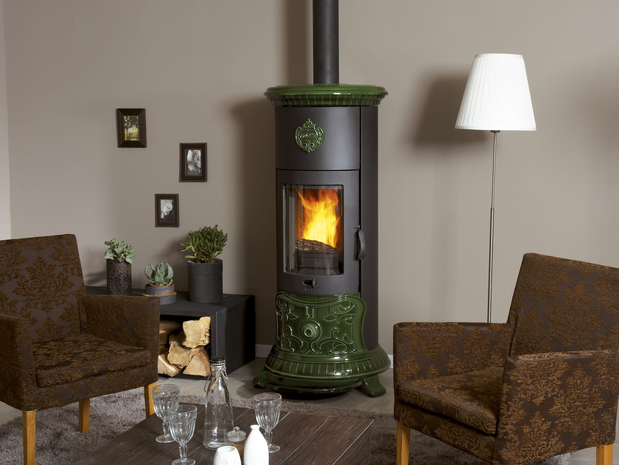 Holz-Kaminofen - NEO - GODIN export - 7,5 kW / traditionell / Stahl