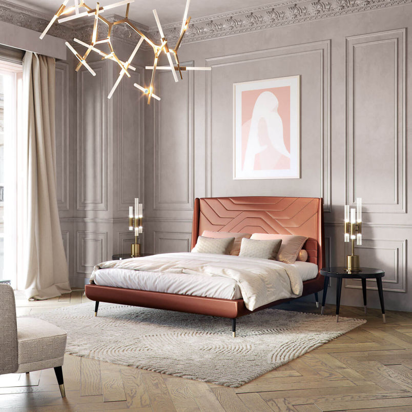 Doppelbett - AMÈLIE - Capital Collection - modern / Polster / Kopfteil