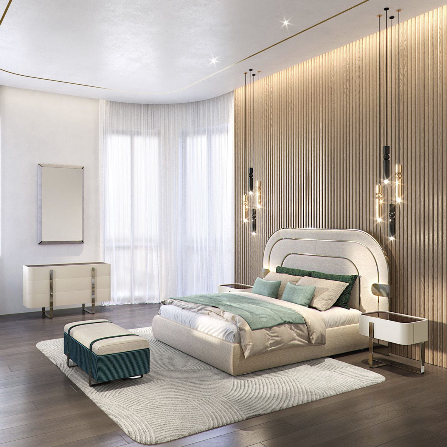 Doppelbett - EDEN - Capital Collection - modern / Polster / Kopfteil