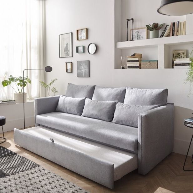 Bettsofa - DONIN - Suinta sl - modern / Polyesterfaser / grau