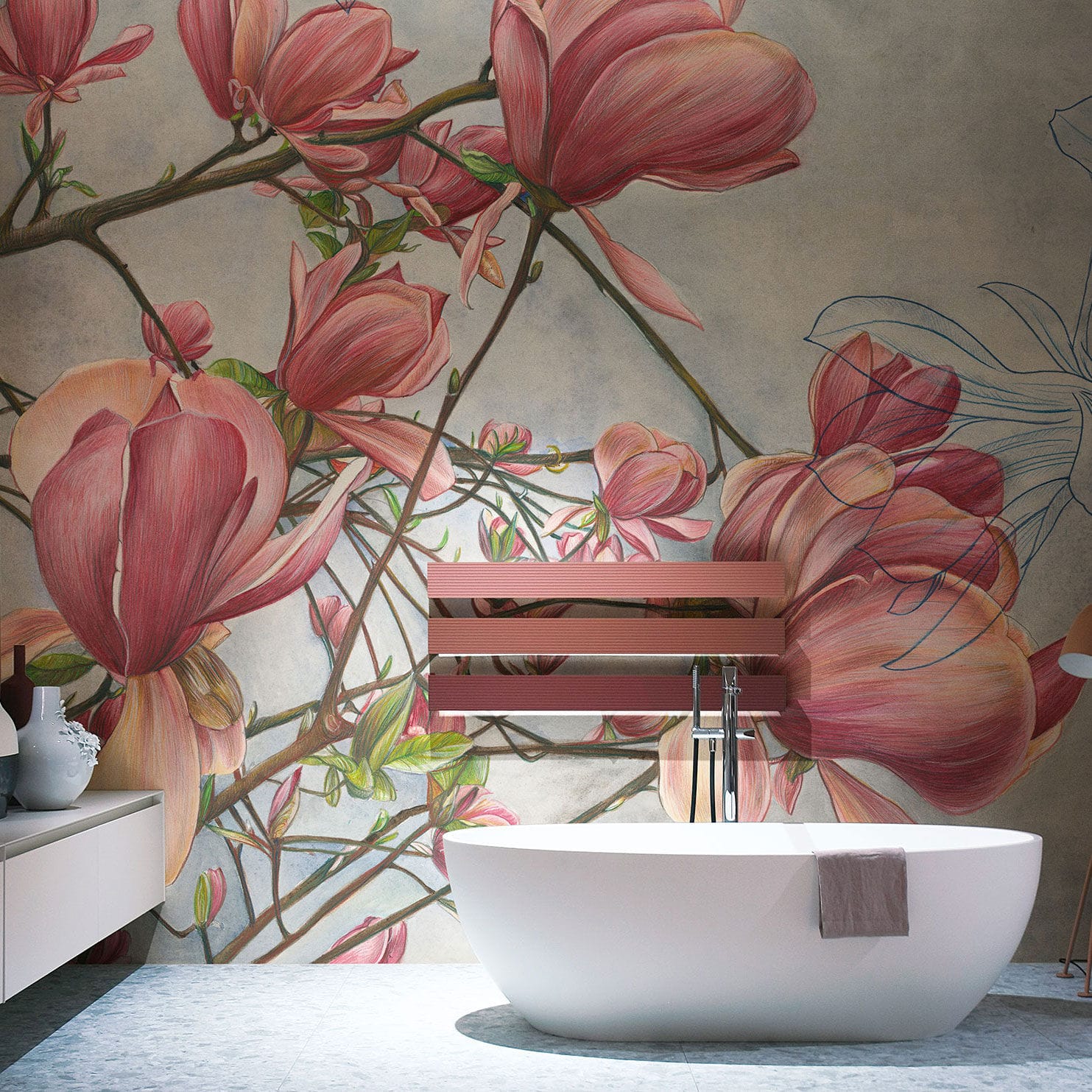 Moderne Tapete - MAGNOLIA IN BLOOM - Tecnografica Italian Wallcoverings ...
