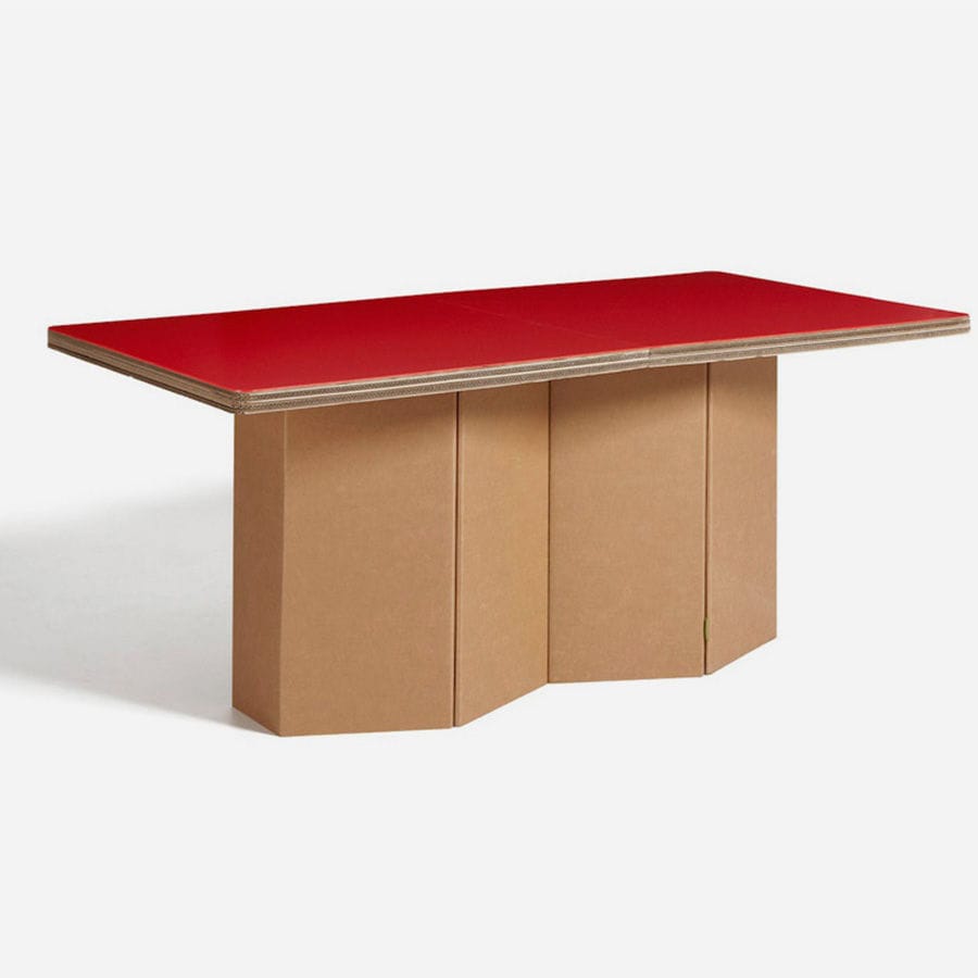 Moderner Tisch - POP - Kubedesign - Karton / rechteckig / klappbar