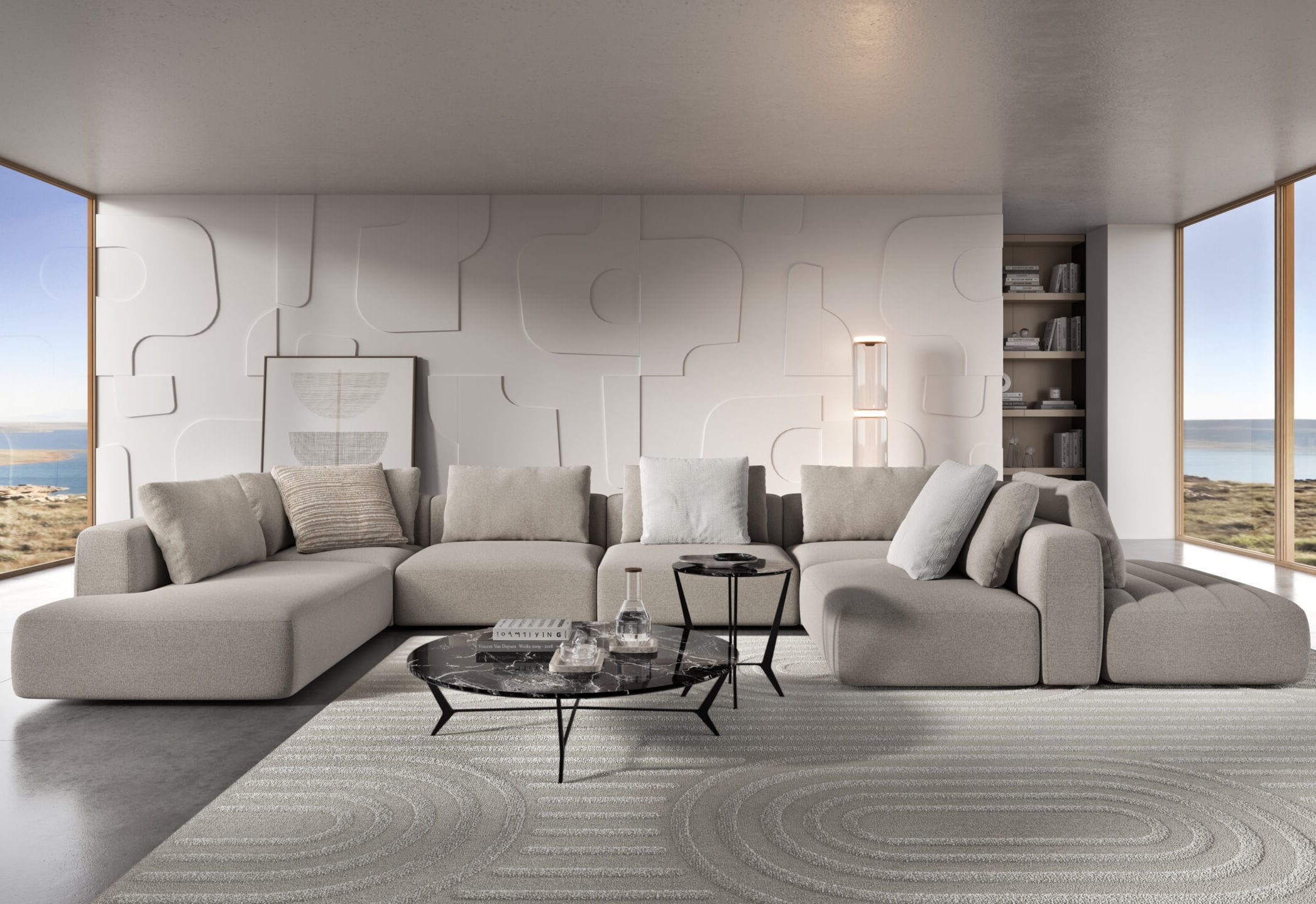 Modulsofa - Reverso - OLTA - Eck / grau / beige