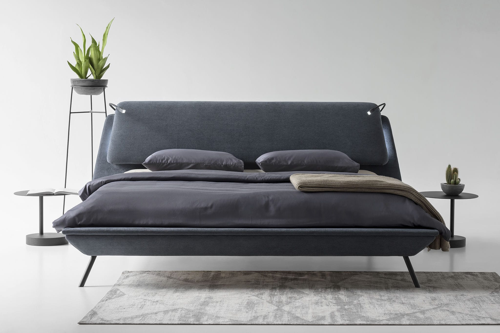 Doppelbett - DUOO - ZEGEN - modern / Polster / Kopfteil