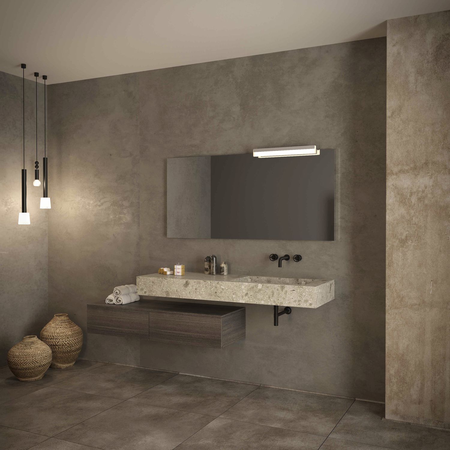 Wandmontierter Waschtisch-Unterschrank - TOP COMP 03 - NOVEL BATHROOM ...