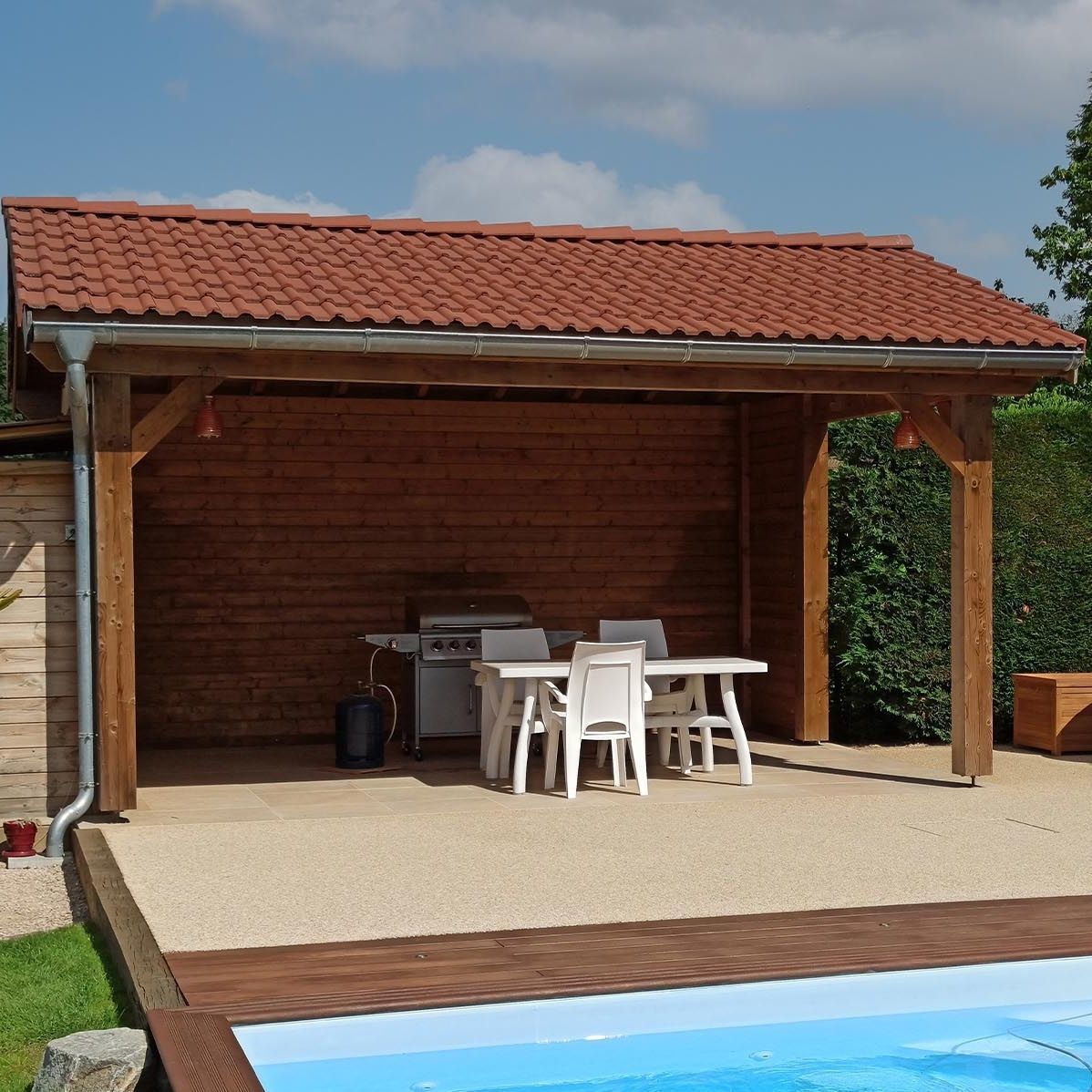 Holz-Poolhaus - BOURGES - MODULAND - für Privatgebrauch