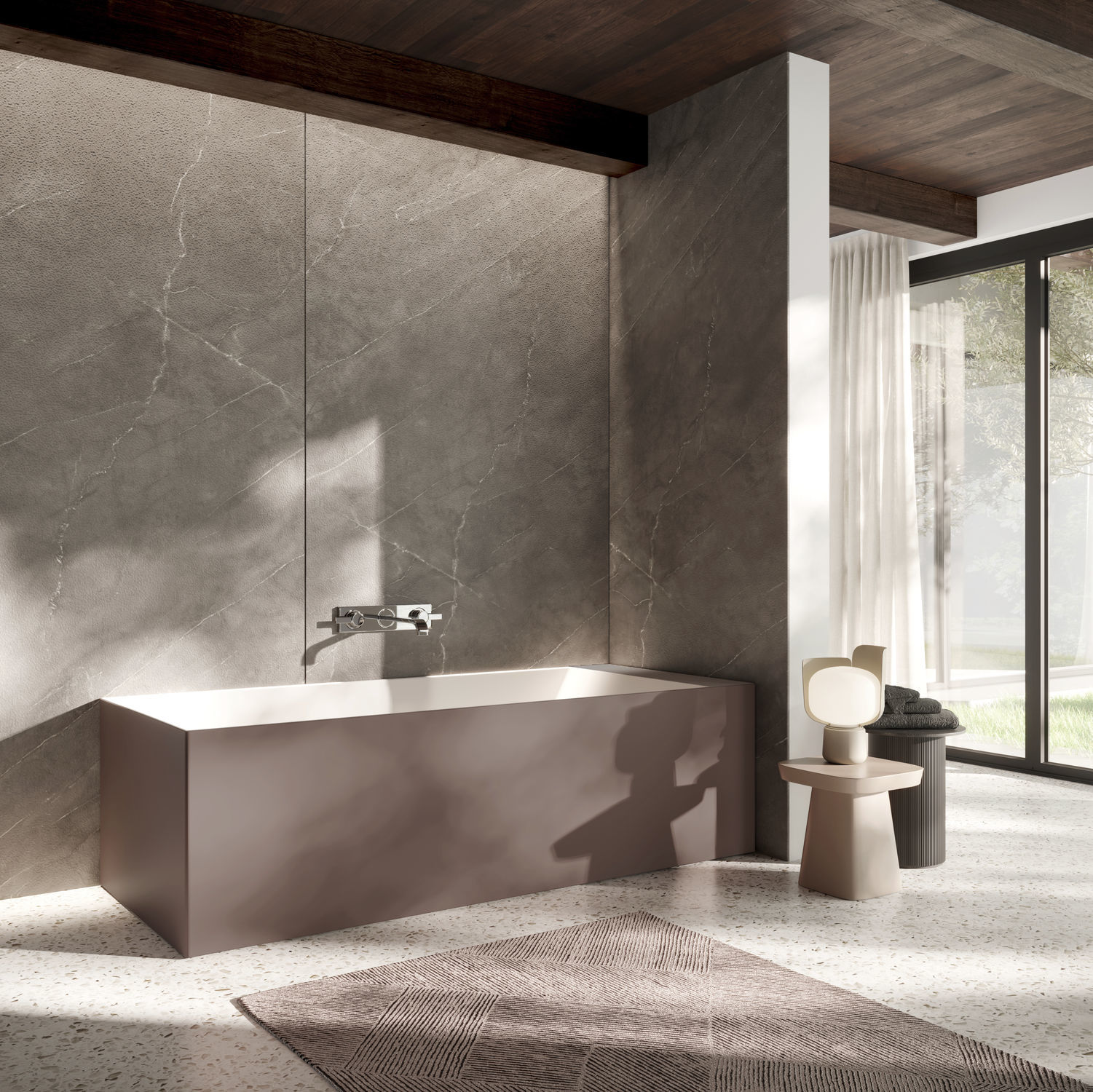 Badewanne für Wohnungen - Korner - Disenia - modern / Verbundwerkstoff ...