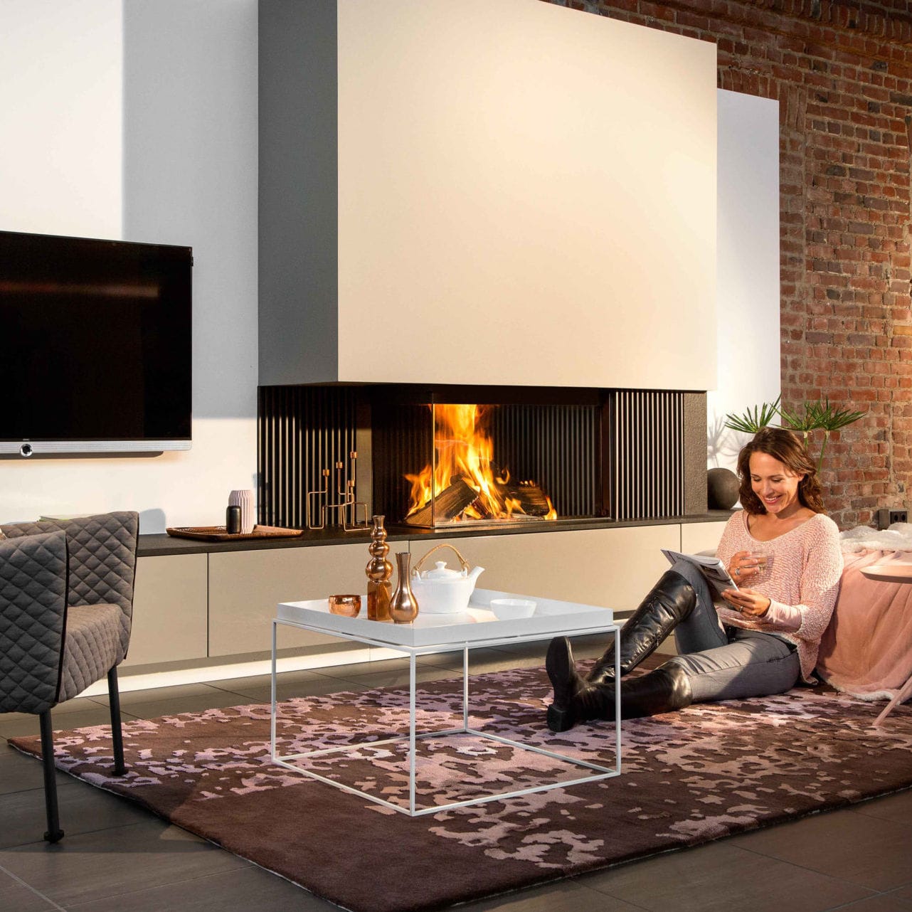Holzkamin - KALFIRE HEAT PURE W90/47C - Bespoke Fireplace Designs ...