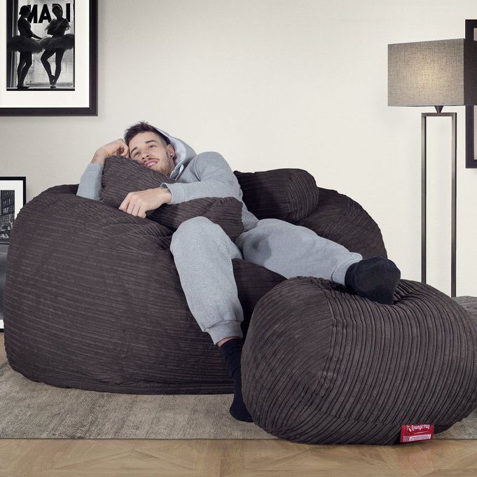 Moderner Sitzsack - CCRCC1LGR - Big Bertha Original™ - Stoff / braun ...