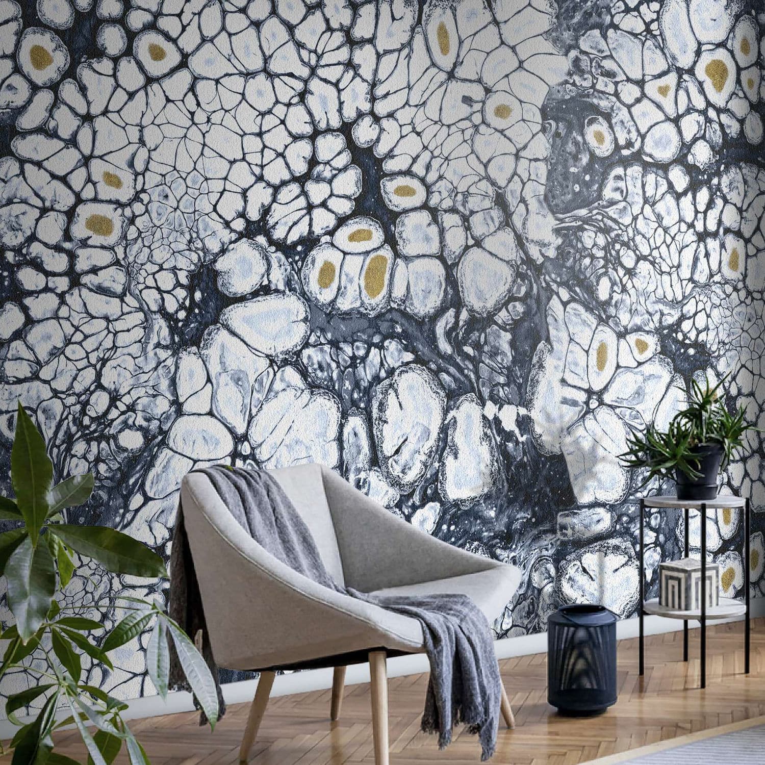 Moderne Tapete - OSSIDIANA - WallyArt - Glasfaser / Vinyl / abstraktes ...